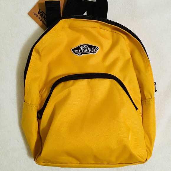 Vans | Bags | Vans Logo Patch Mini Backpack Mustard Yellow | Poshmark
